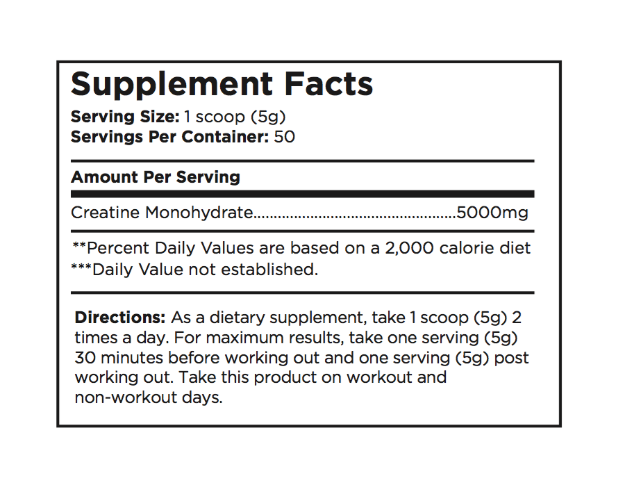 CREATINE 5000 100% PURE CREATINE MONOHYDRATE – nutraforce